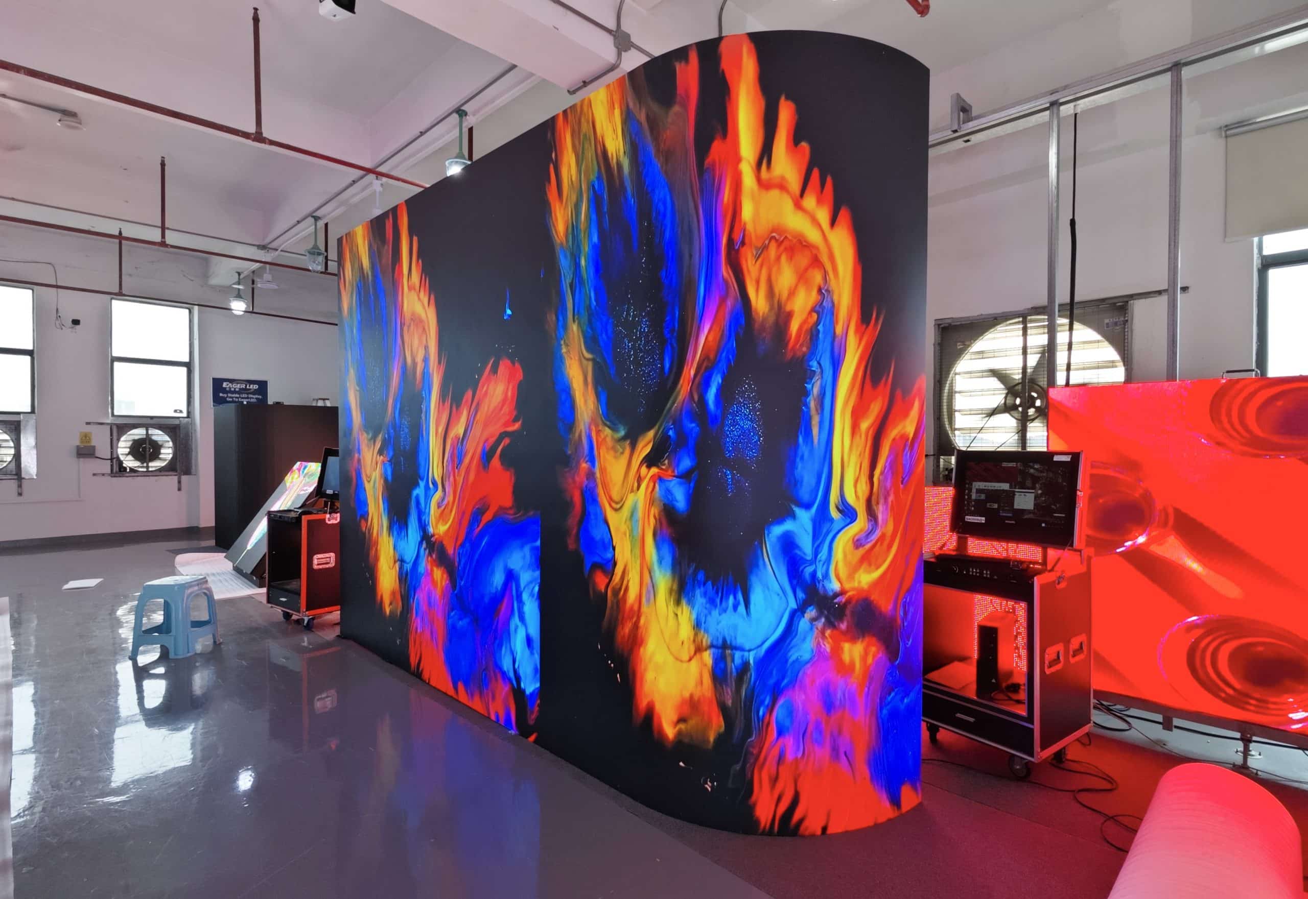 P2 indoor flexible LED screen sent to South America - LED Display ...